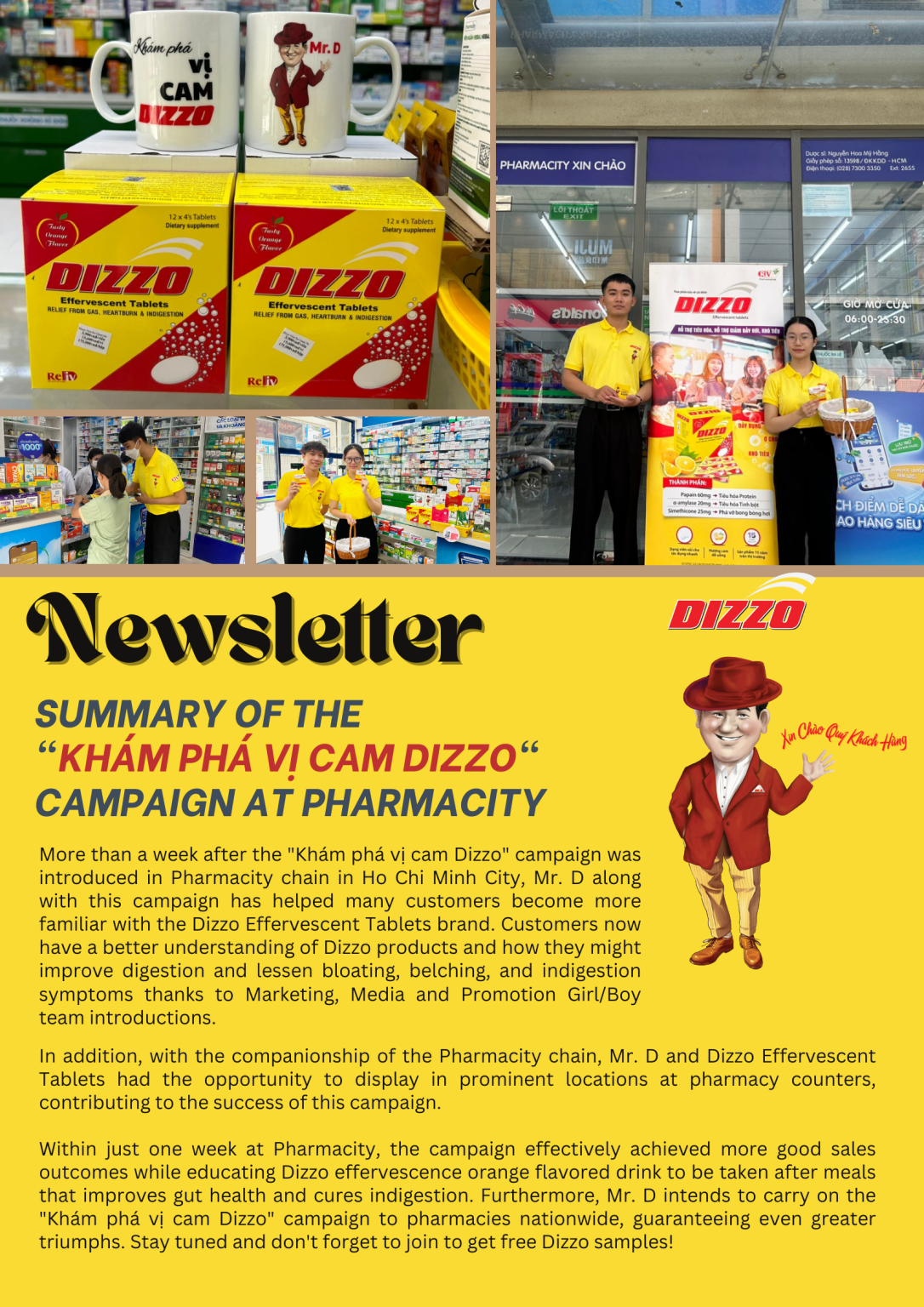 SUMMARY OF THE "KHÁM PHÁ VỊ CAM DIZZO" CAMPAIGN AT PHARMACITY | RV Group