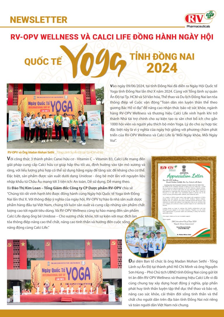 RV-OPV WELLNESS VÀ CALCI LIFE ĐỒNG HÀNH NGÀY HỘI QUỐC TẾ YOGA TỈNH ĐỒNG ...